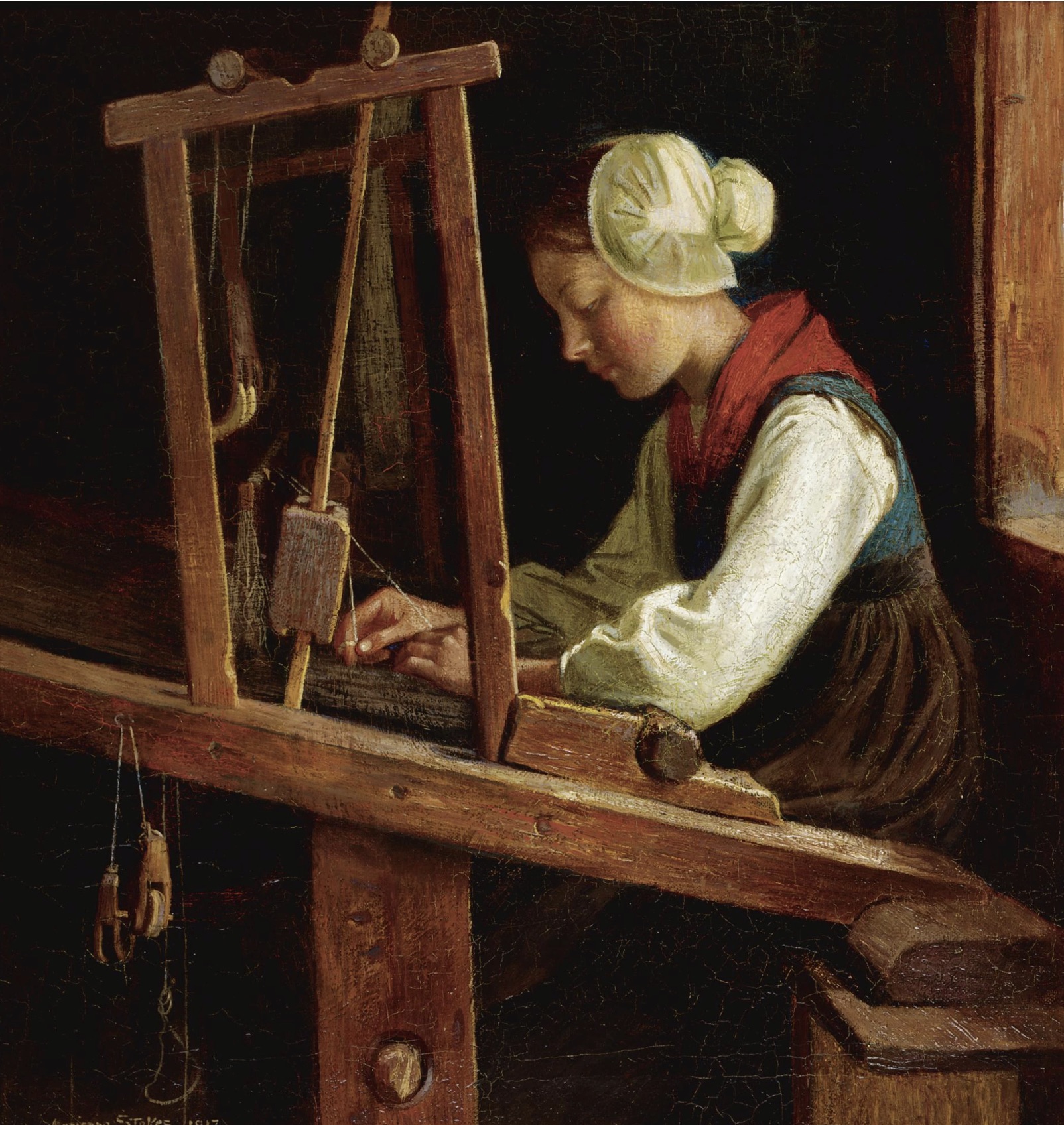 Marianne Stokes: The Weaver (1917) – At Sunnyside – Where Truth and ...