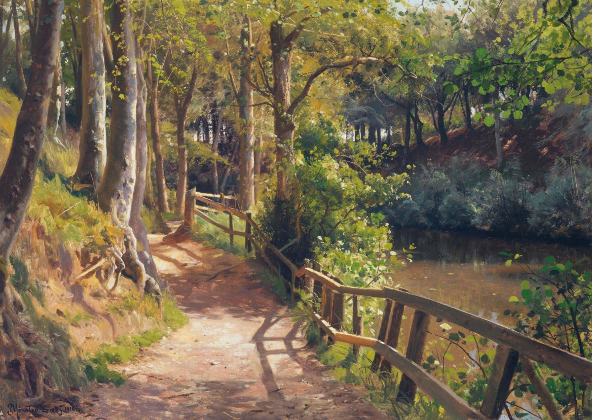 Peder Mork Monsted: A Spring Day in Sæby Forest (1916) – At Sunnyside ...